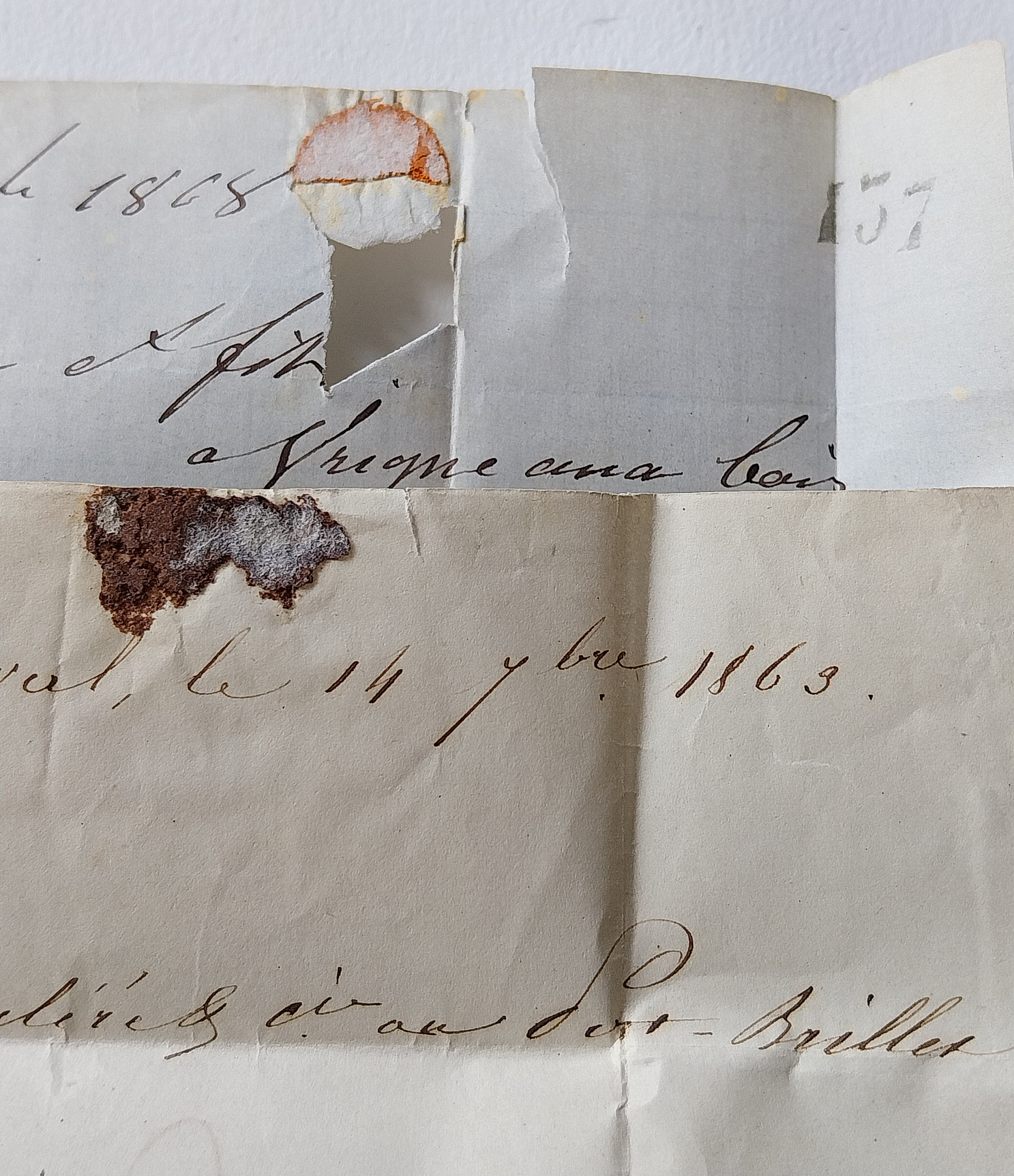 1860s French Letter 6 Antique Letters With Stamps - Etsy