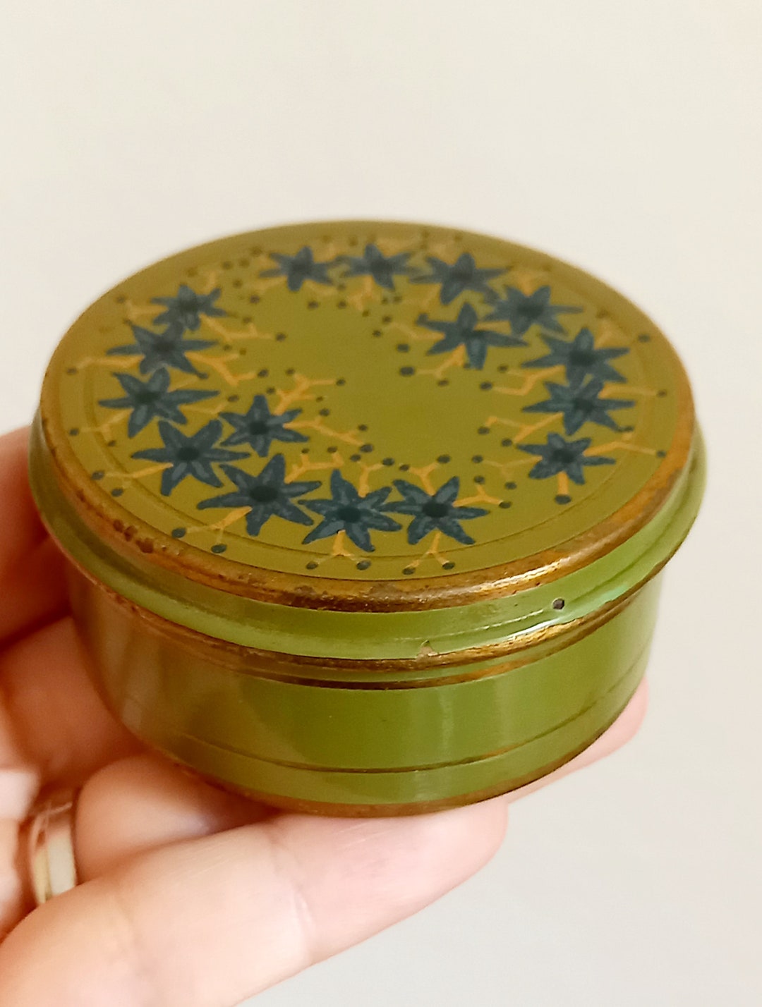 Small Hand Painted Tin - Etsy