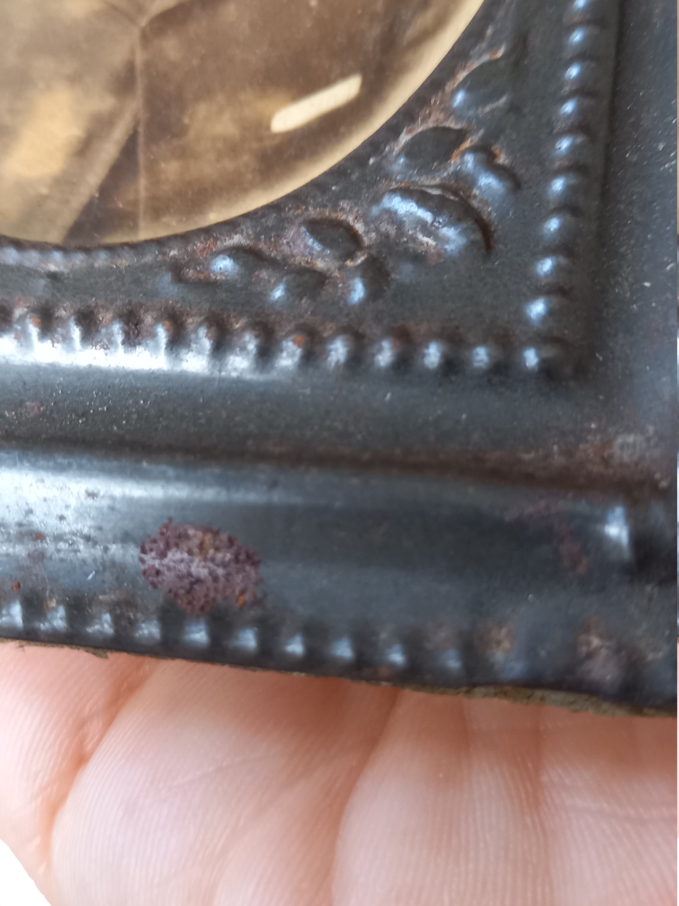 Antique French Frame With Photo Small Metal Frame | Etsy