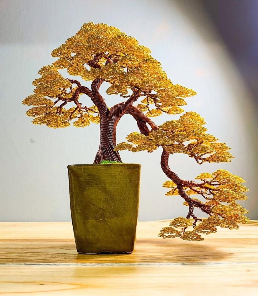 Copper Wire Bonsai Tree Office Desk Decoration | Birthday Gift ...