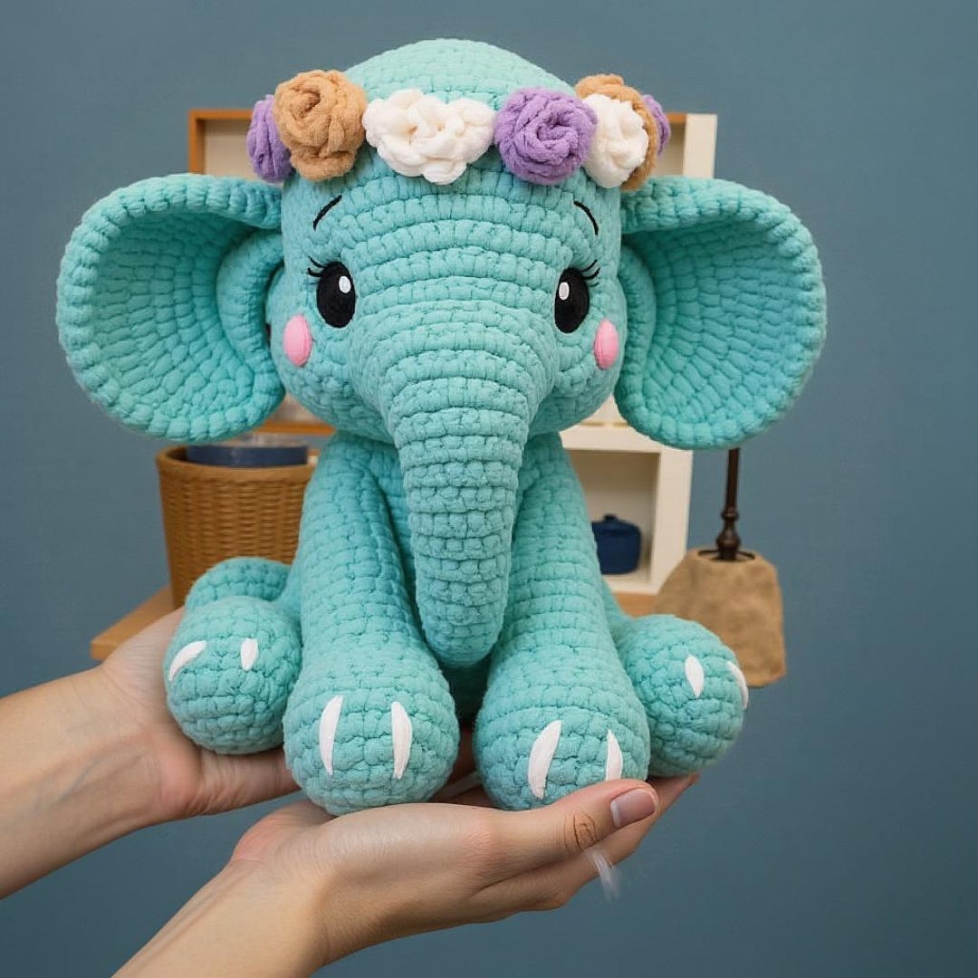 Amigurumi Elephant Pattern|african Elephant Beginner Friendly Crochet ...