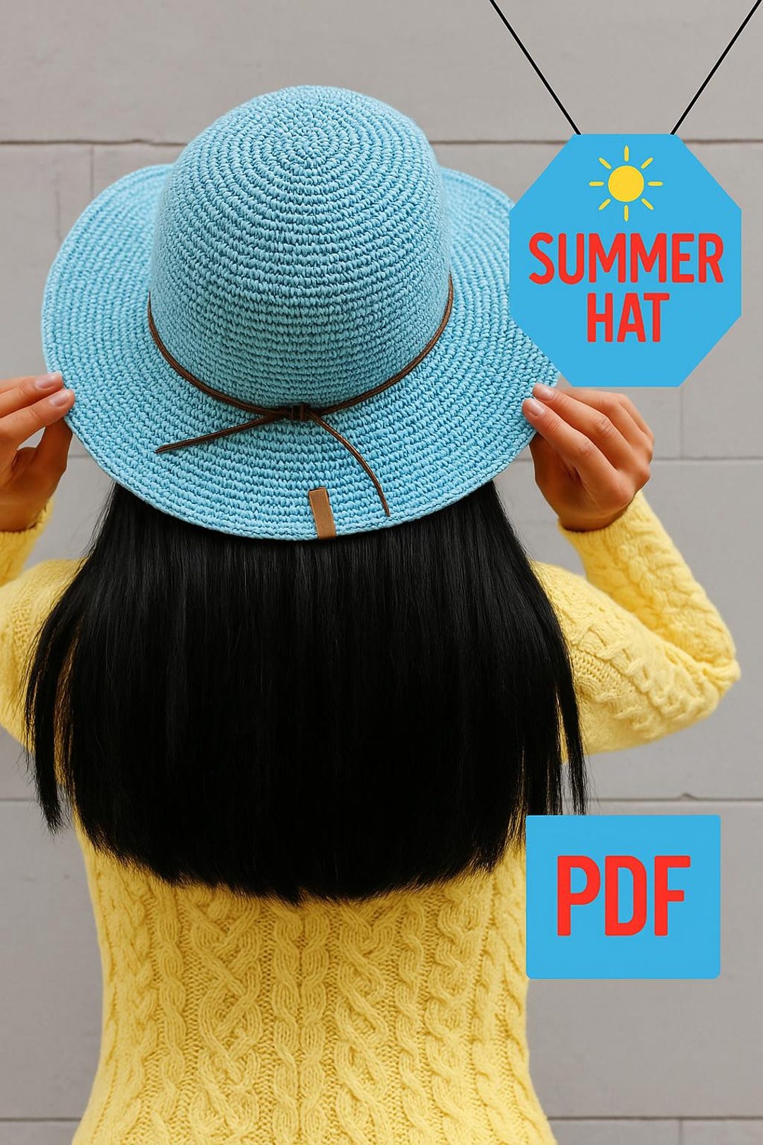 Crochet Sun Hat Pattern & Video Tutorial Printable|downloadable PDF ...