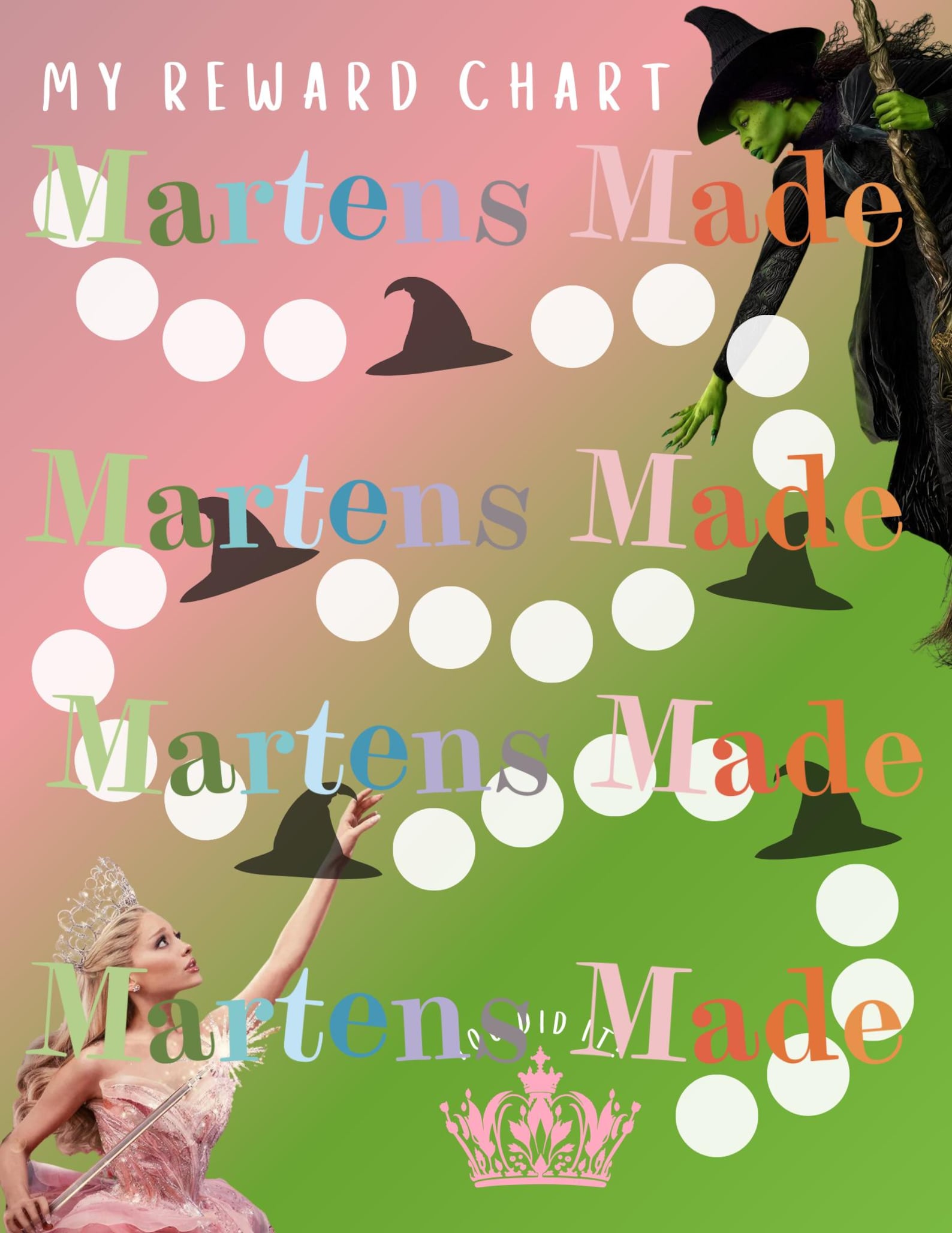 Printable Wicked-inspired Reward Chart | Instant Download | Glinda and ...