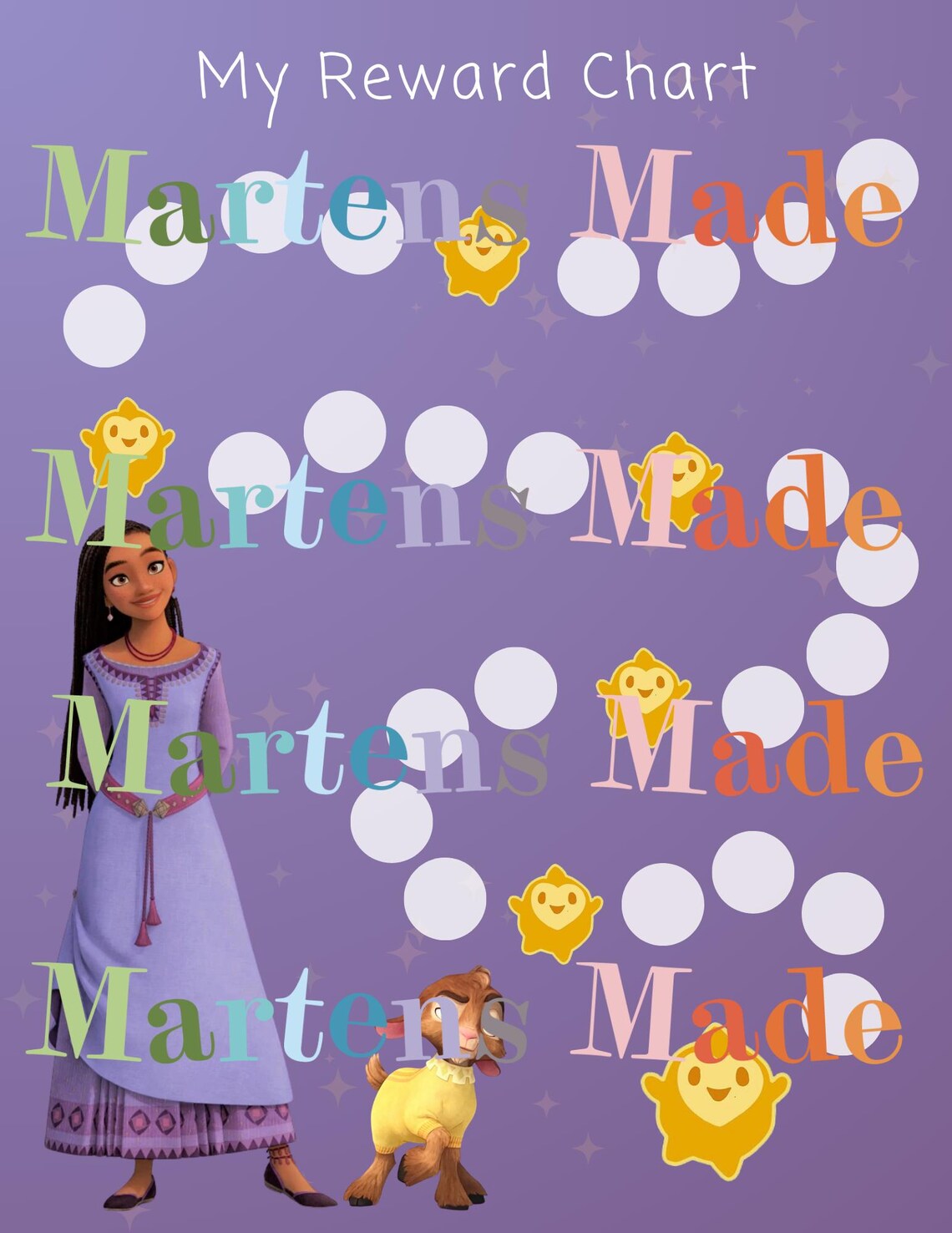 Printable Wish-inspired Reward Chart | Instant Download | Asha Kids ...