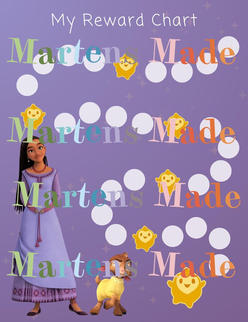 Printable Wish-inspired Reward Chart | Instant Download | Asha Kids ...