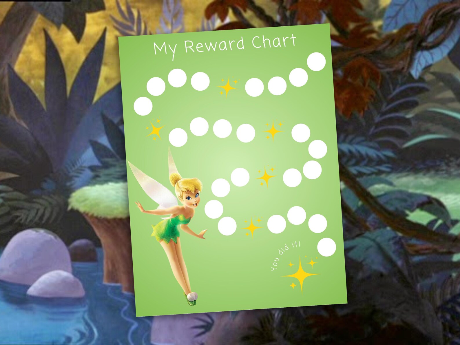 Printable Tinker Bell-inspired Reward Chart | Instant Download | Kids ...