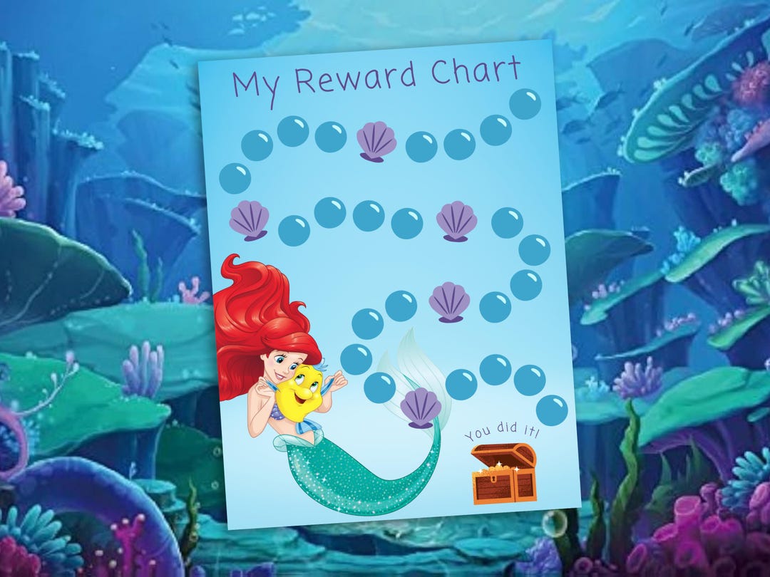 Printable Ariel-inspired Reward Chart | Instant Download | Little ...
