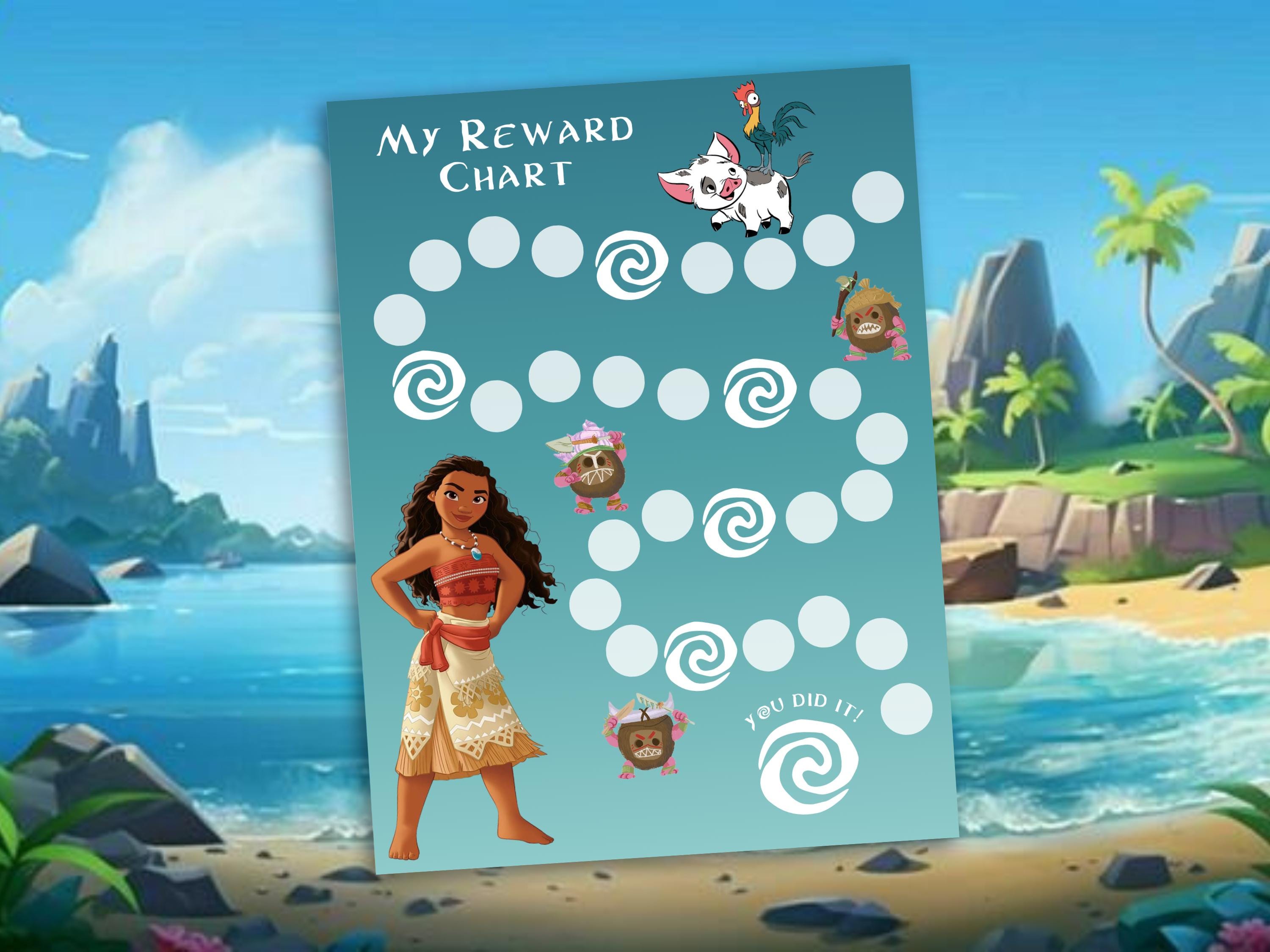 Printable Moana-inspired Reward Chart | Instant Download | Kids ...