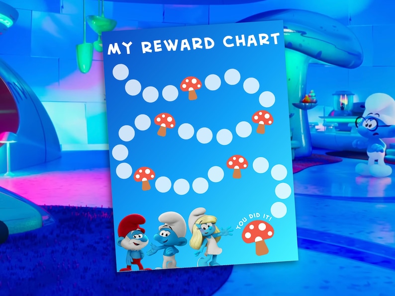 Printable Smurfs-inspired Reward Chart | Instant Download | Kids ...