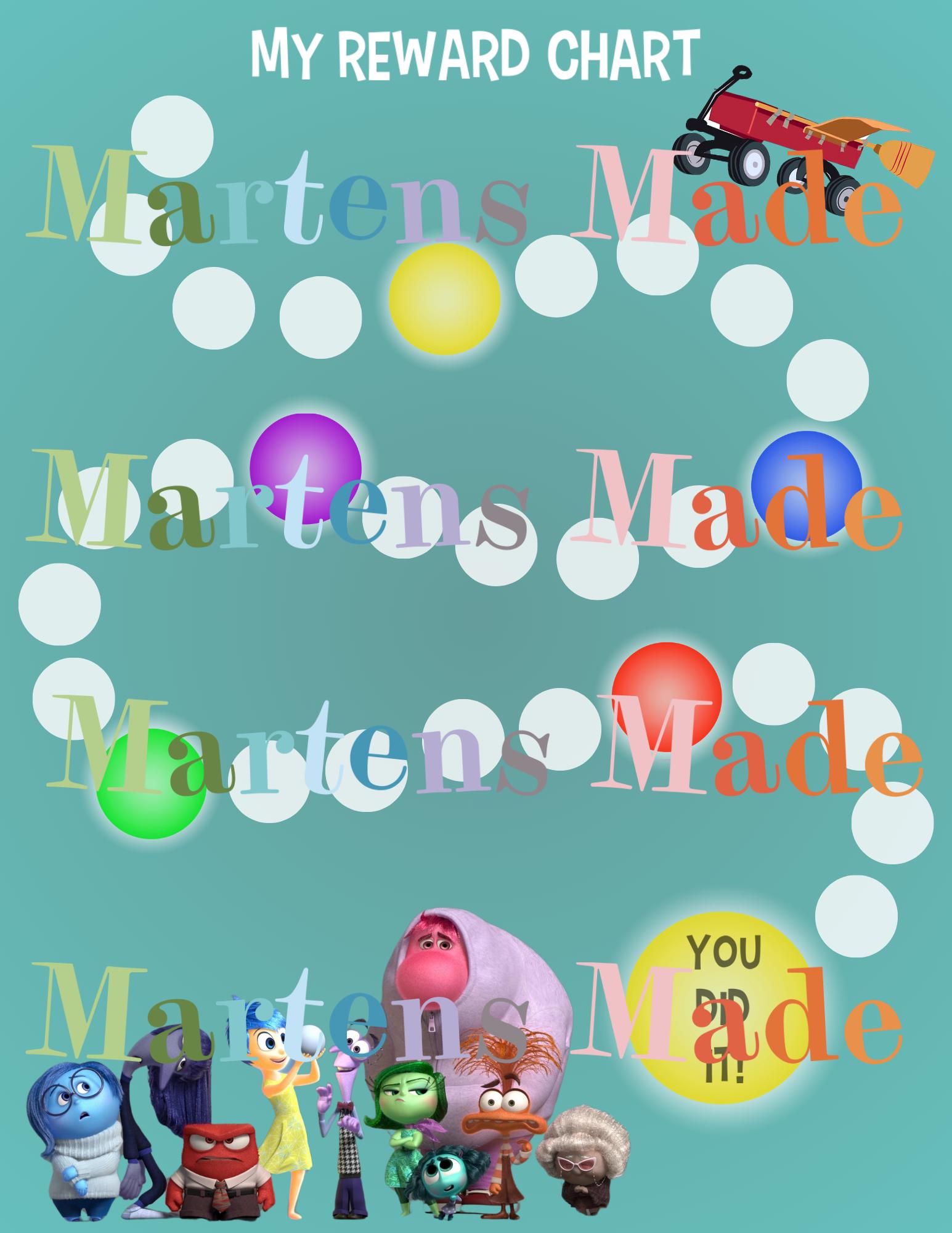 Printable Inside Out-inspired Reward Chart | Instant Download | Kids ...