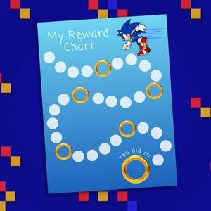 Printable Sonic-inspired Reward Chart | Instant Download | Kids ...
