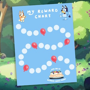 Printable Bluey-inspired Reward Chart | Instant Download | Kids ...