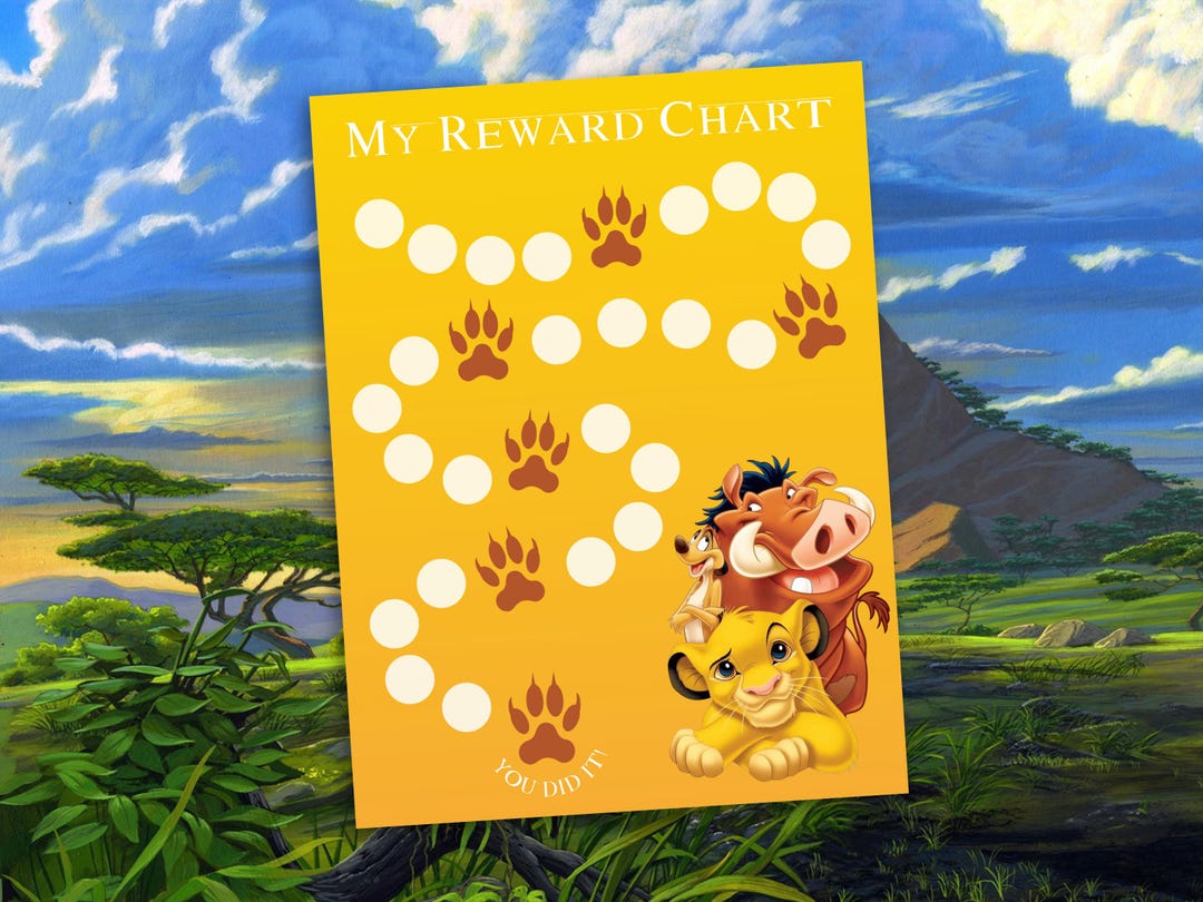 Printable Lion King-inspired Reward Chart | Instant Download | Kids ...