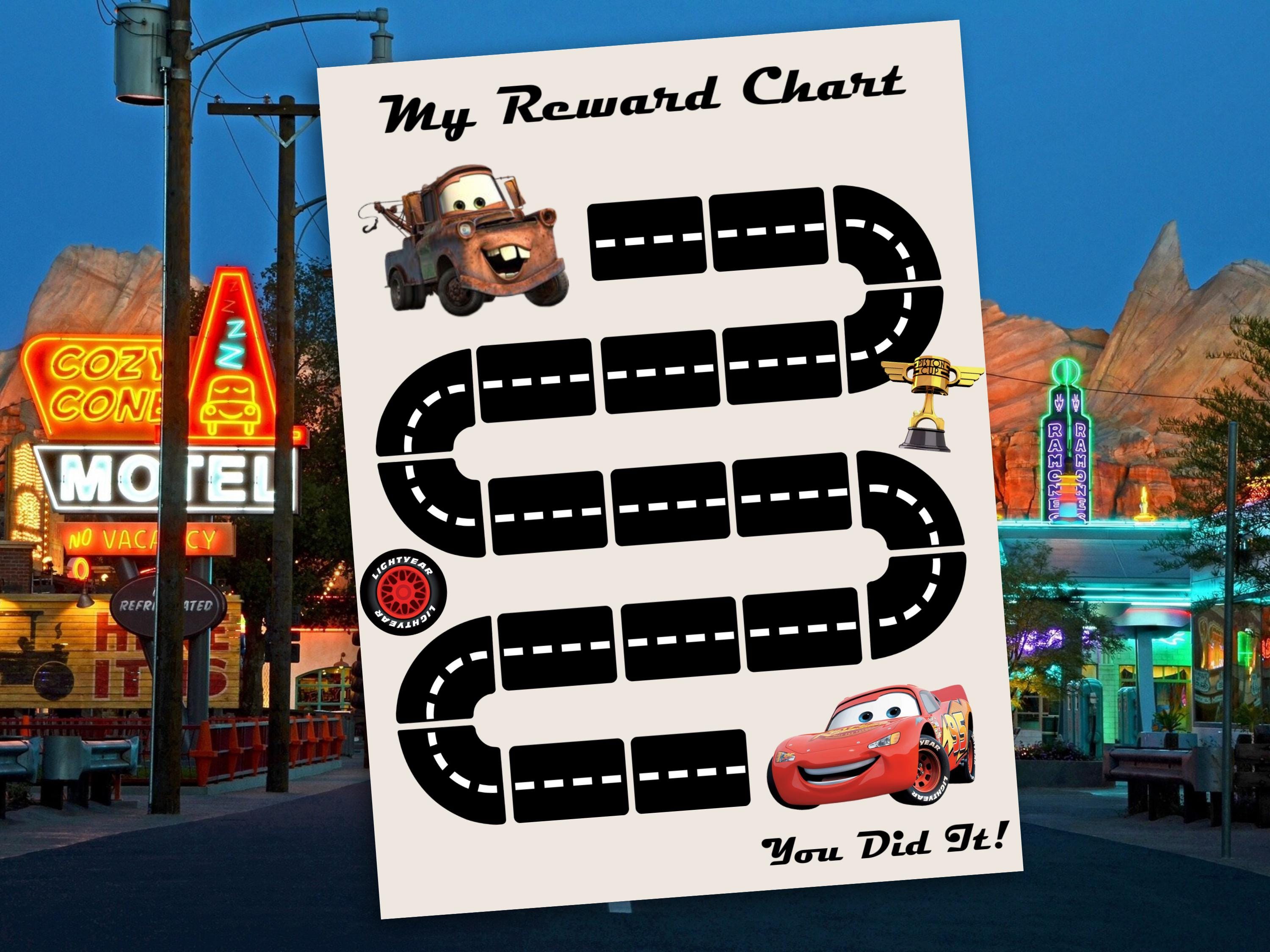 Printable Cars-inspired Reward Chart | Instant Download | Kids' Routine ...