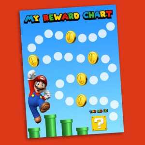 Printable Mario-inspired Reward Chart | Instant Download | Kids ...