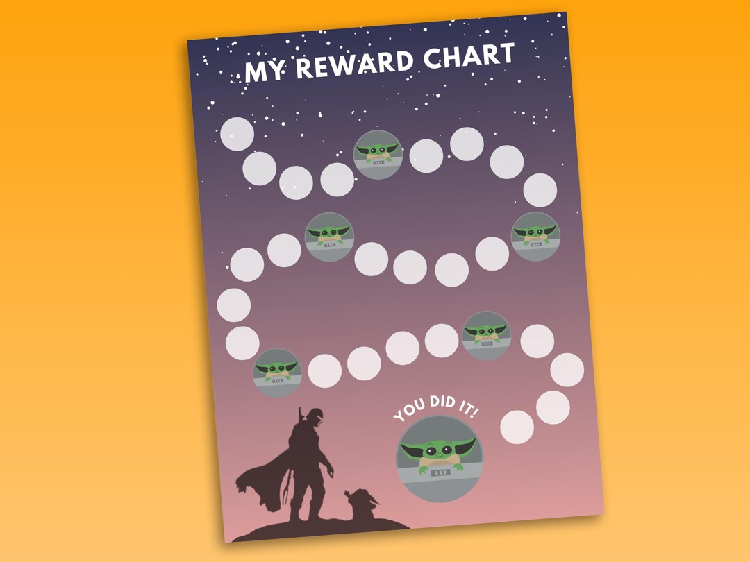 Printable Mandalorian and Baby Yoda-inspired Reward Chart | Instant ...