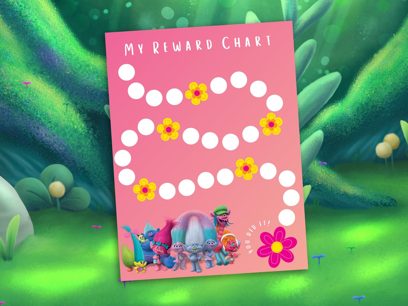 Printable Trolls-inspired Reward Chart | Instant Download | Kids ...