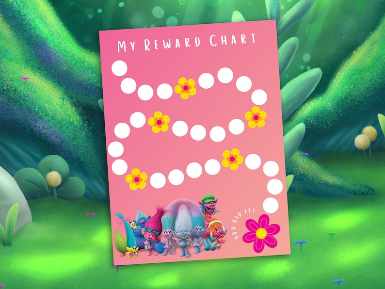 Printable Trolls-inspired Reward Chart | Instant Download | Kids ...