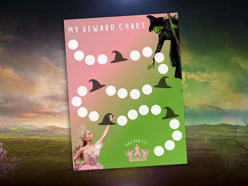 Printable Wicked-inspired Reward Chart | Instant Download | Glinda and ...