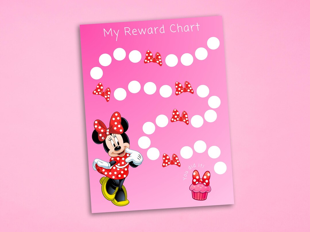 Printable Minnie Mouse-inspired Reward Chart | Instant Download | Kids ...