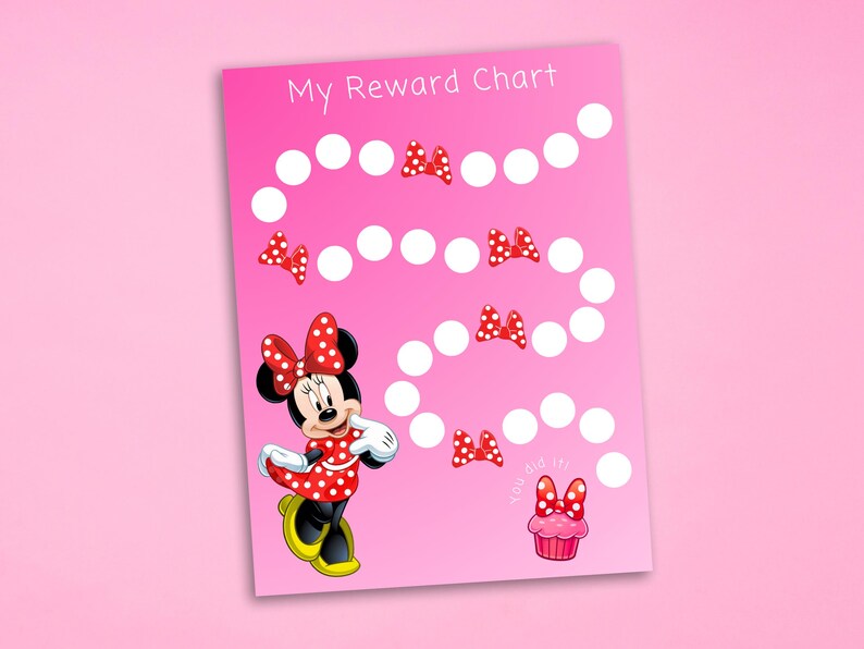 Printable Minnie Mouse-inspired Reward Chart | Instant Download | Kids ...