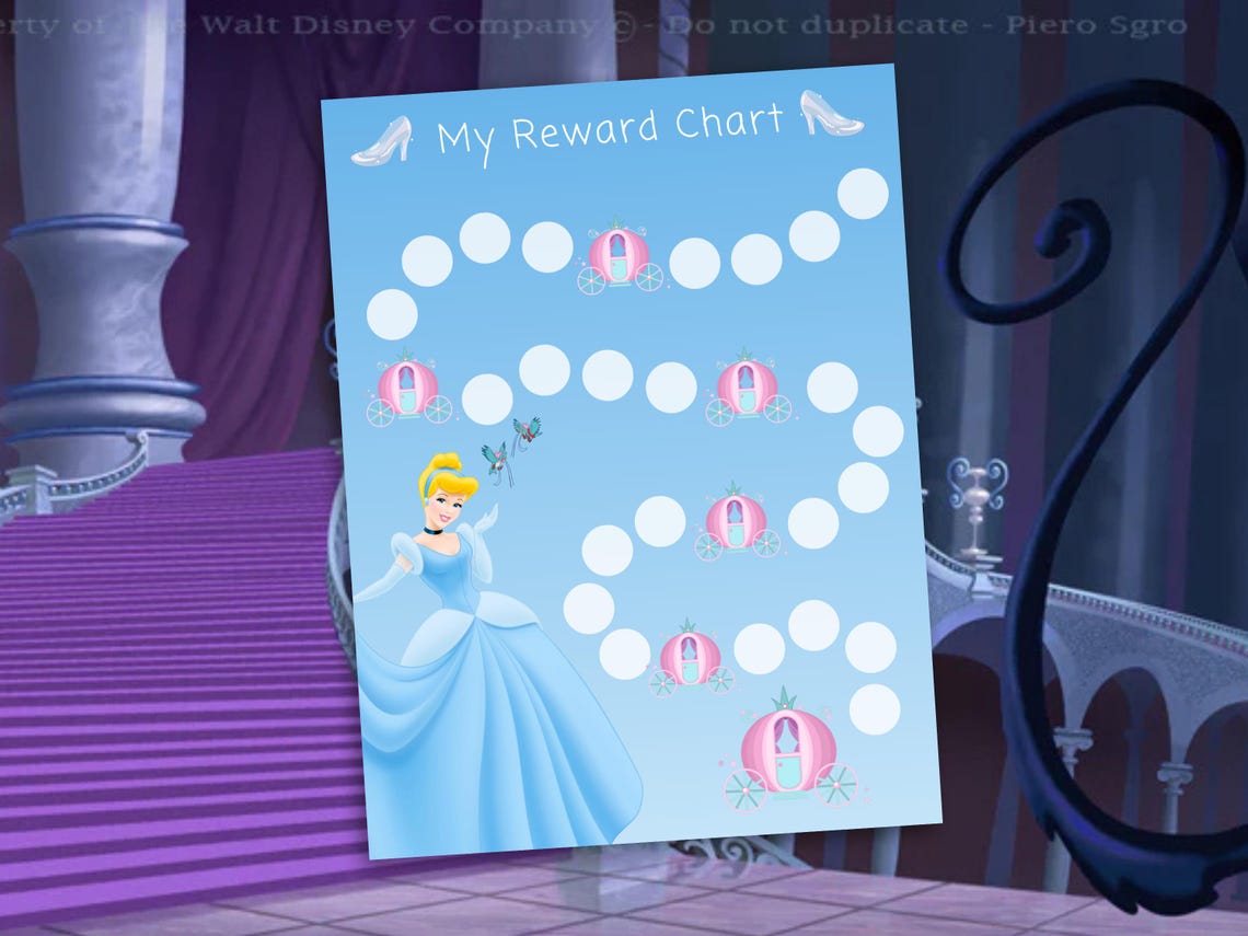 Printable Cinderella-inspired Reward Chart | Instant Download | Kids ...