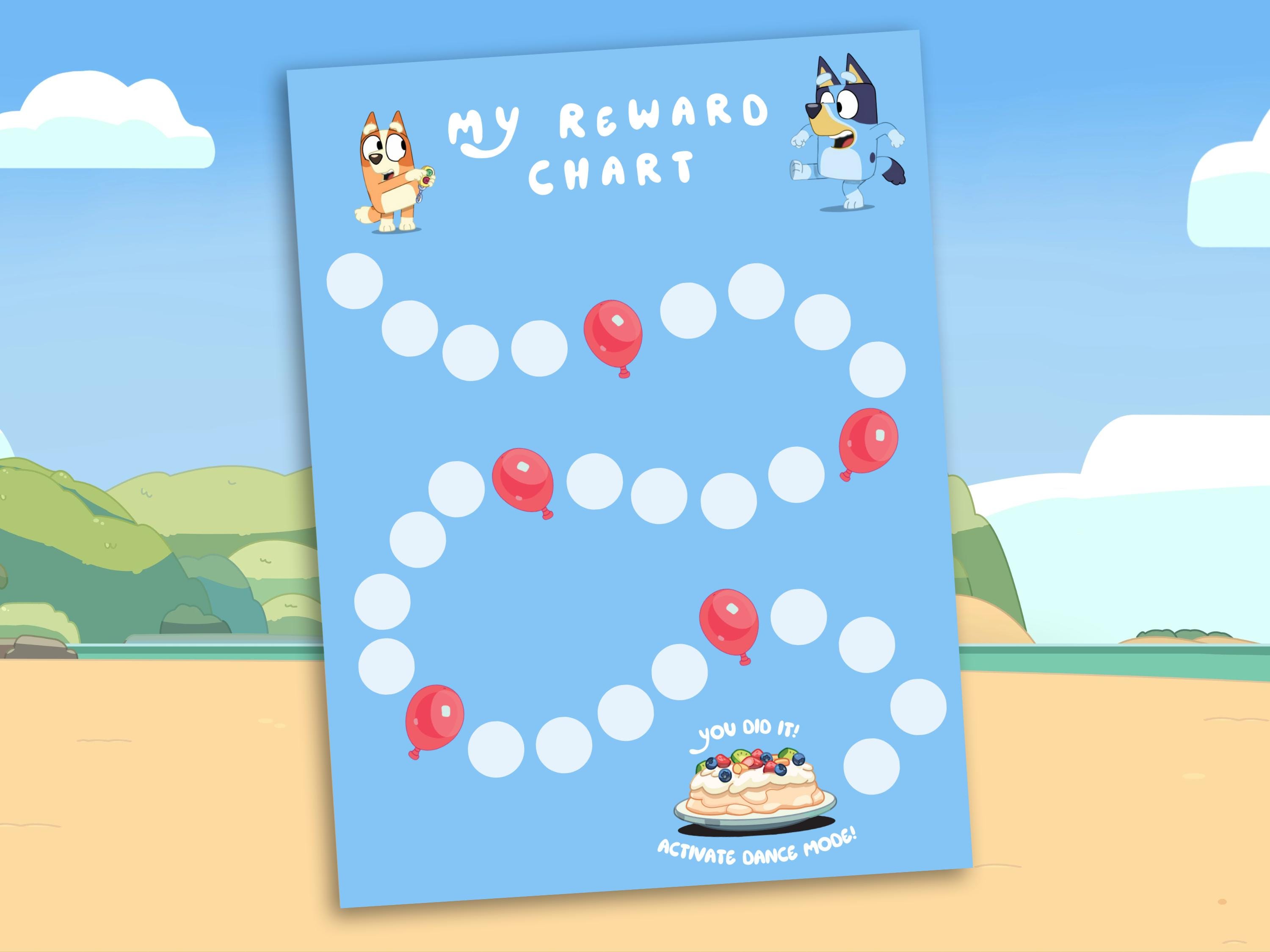 Printable Bluey-inspired Reward Chart | Instant Download | Kids ...