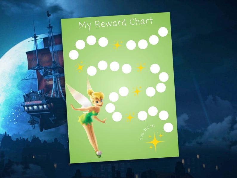 Printable Tinker Bell-inspired Reward Chart | Instant Download | Kids ...