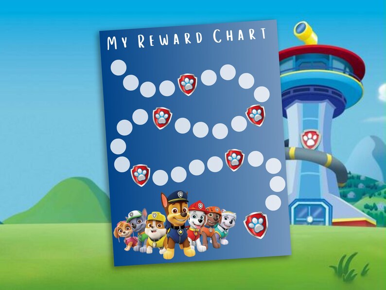 Printable PAW Patrol-inspired Reward Chart | Instant Download | Kids ...