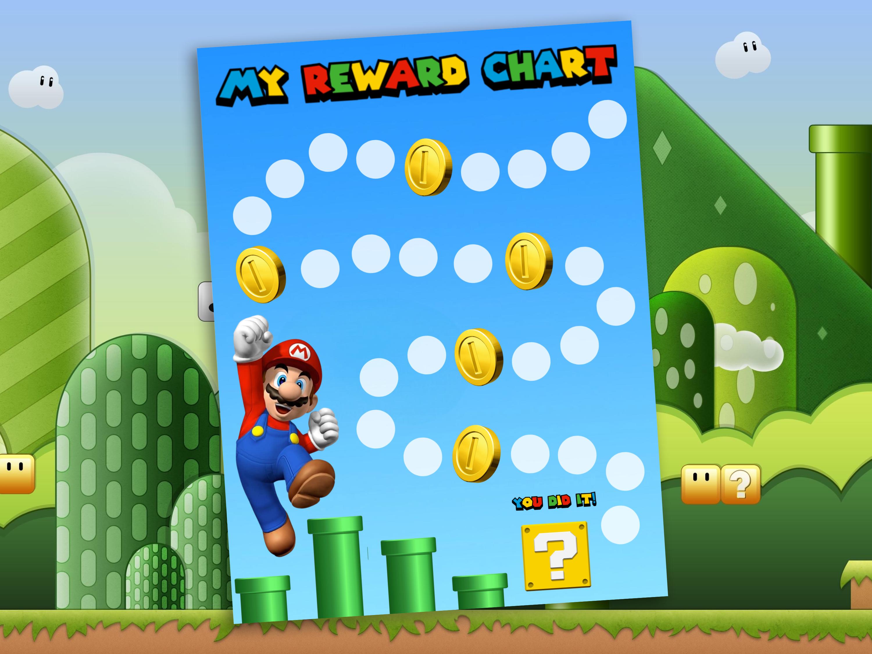 Printable Mario-inspired Reward Chart | Instant Download | Kids ...