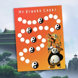 Printable Kung Fu Panda-inspired Reward Chart | Instant Download | Kids ...