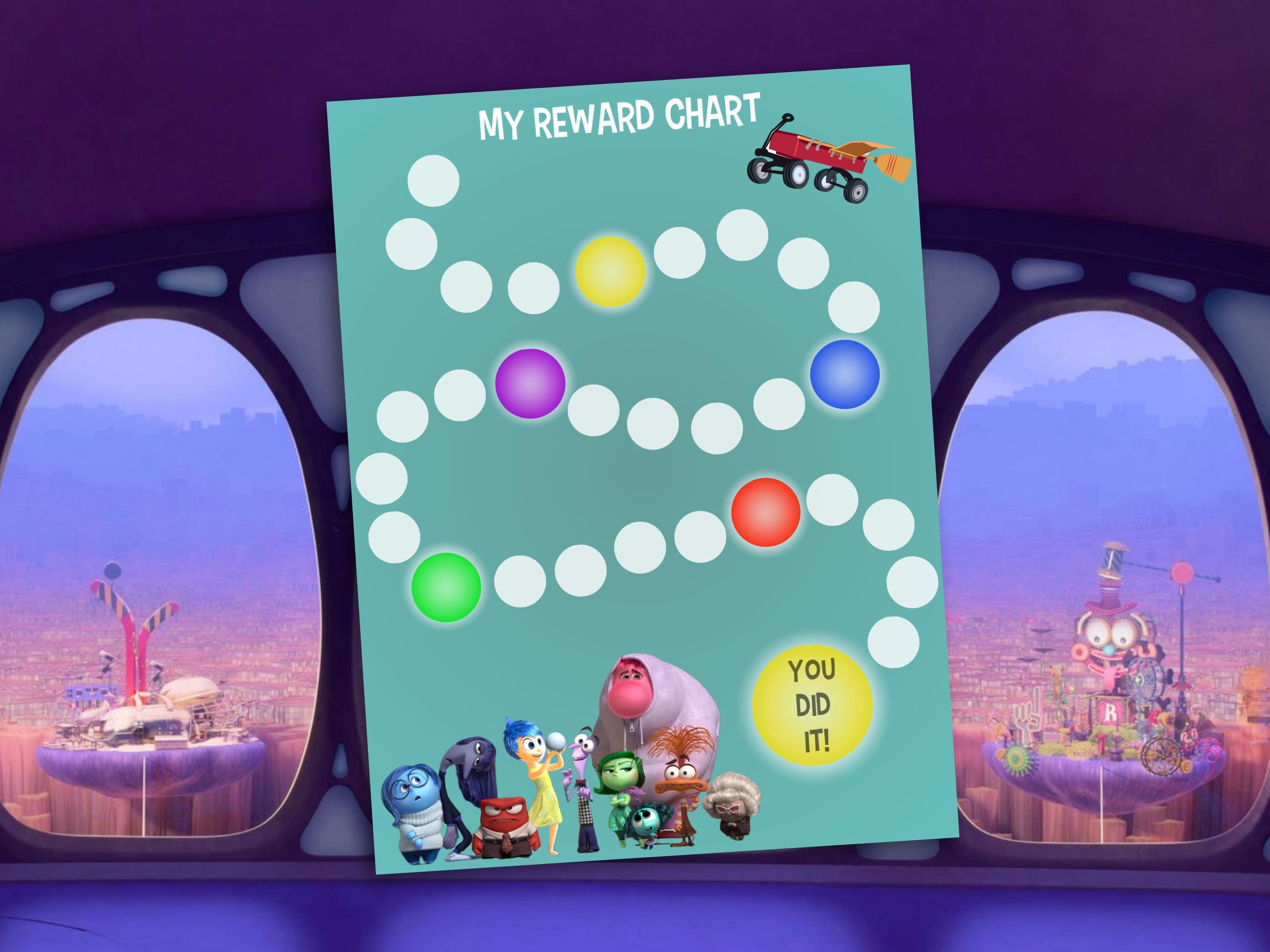 Printable Inside Out-inspired Reward Chart | Instant Download | Kids ...