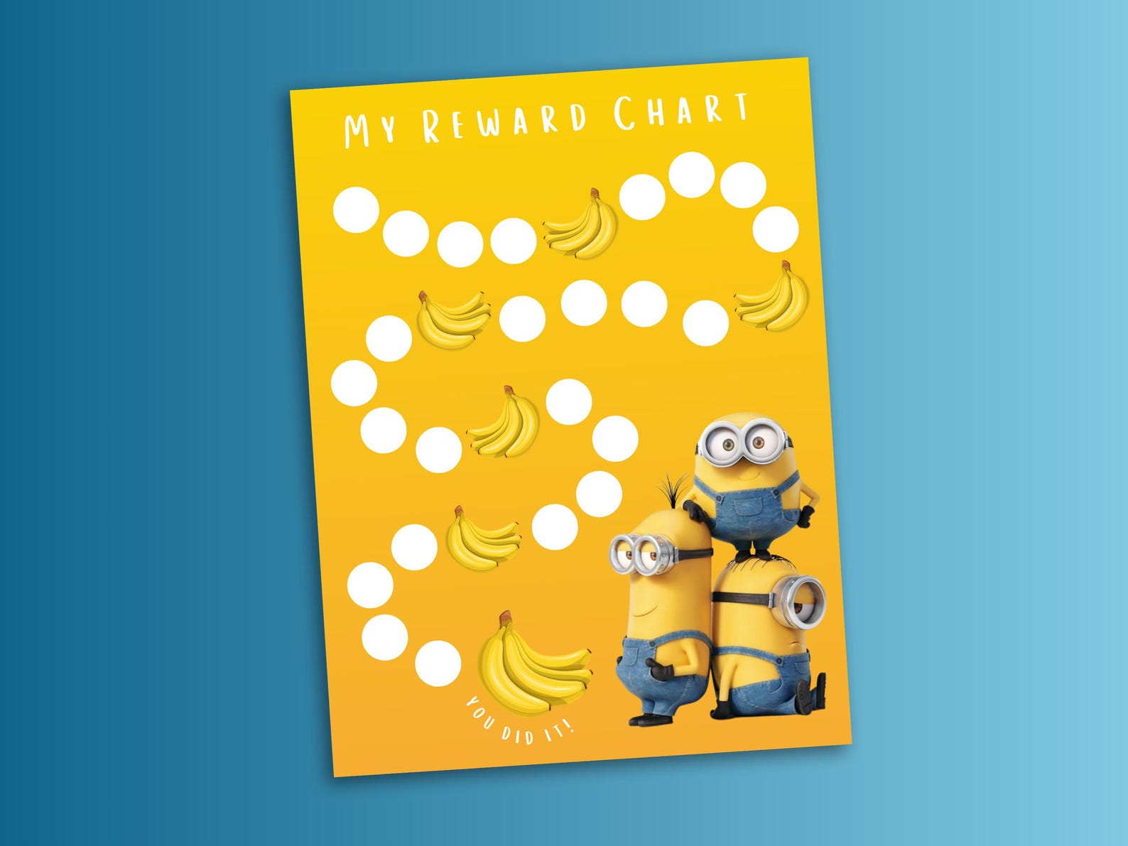 Printable Minions-inspired Reward Chart | Instant Download | Kids ...