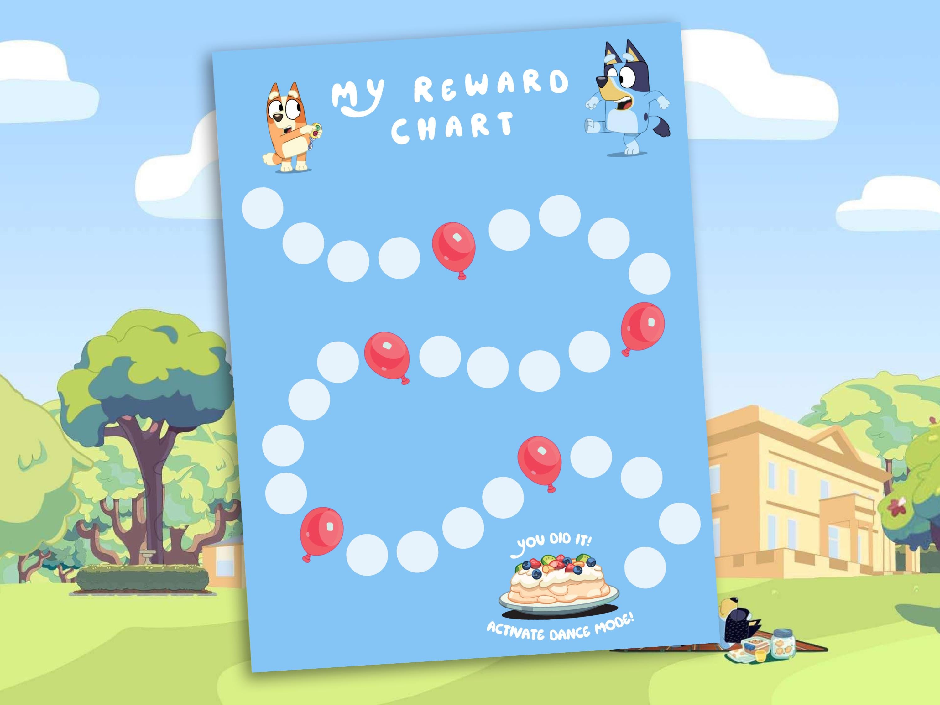 Printable Bluey-inspired Reward Chart | Instant Download | Kids ...