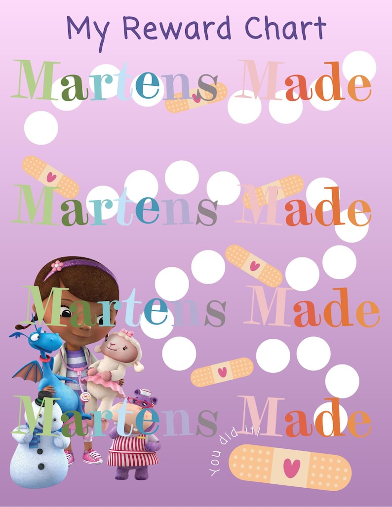 Printable Doc Mcstuffins-inspired Reward Chart | Instant Download ...