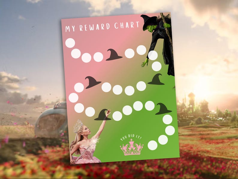 Printable Wicked-inspired Reward Chart | Instant Download | Glinda and ...