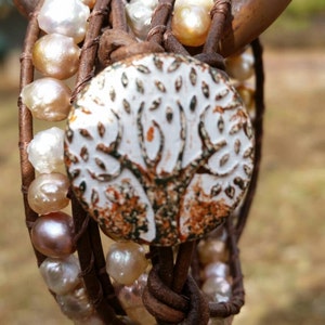 Triple Wrap Leather Bracelet. Rustic Pearls.glamorous + Rustic ...