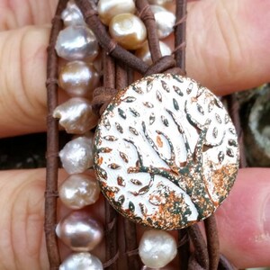 Triple Wrap Leather Bracelet. Rustic Pearls.glamorous + Rustic ...