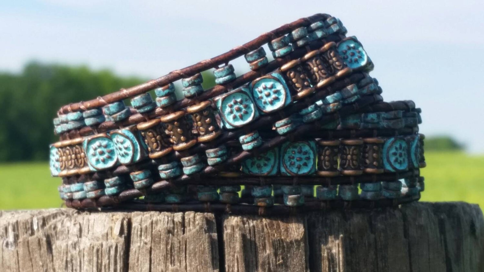 Aztec Warrior Double Wrap Leather Bracelet/soft Wonderful | Etsy