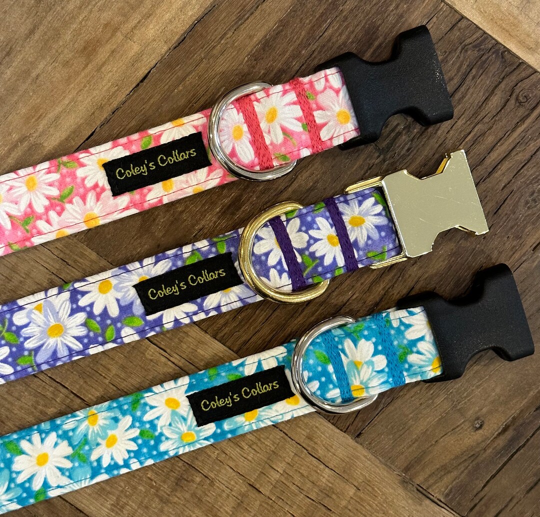 Personalized Dog Collar, Dog Collar Flower, Summer Dog Collar, Spring ...
