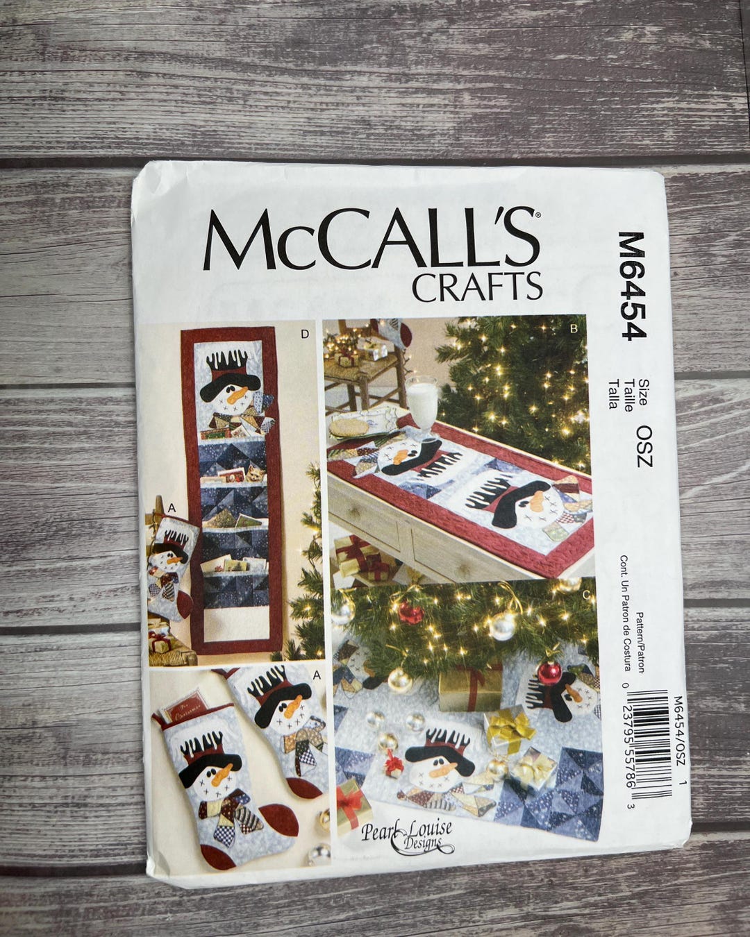 Mccall's Crafts 6454 Stocking, Table Runner, Tree Skirt,and Card Holder ...