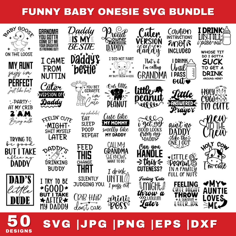 Baby Onesie Decals Svg - Etsy