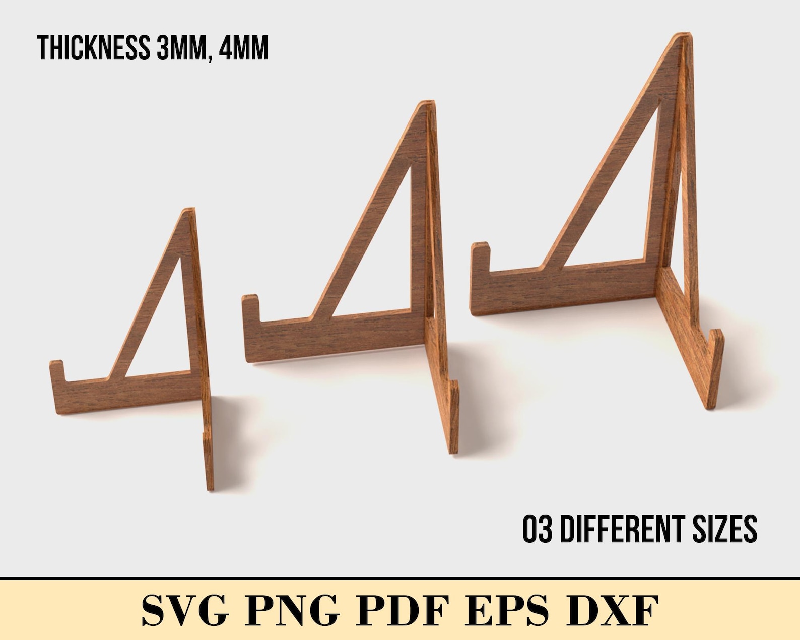 Laser Cut Easel Stand 3 Size, Plate Stand, Photo Frame Display, Easel ...