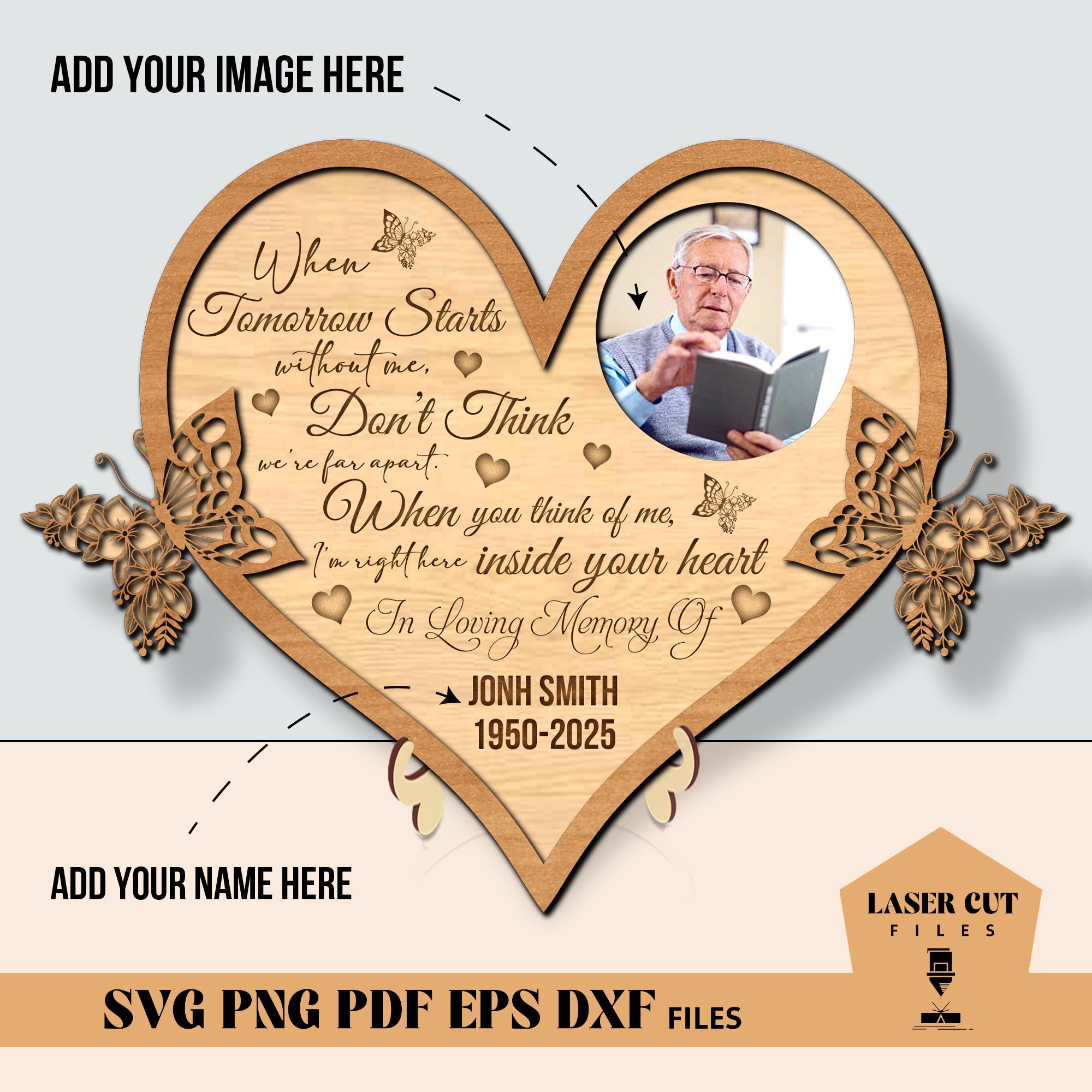 Personalized Dad Memorial Sign SVG, Butterfly Memorial Sign Svg, Loss ...