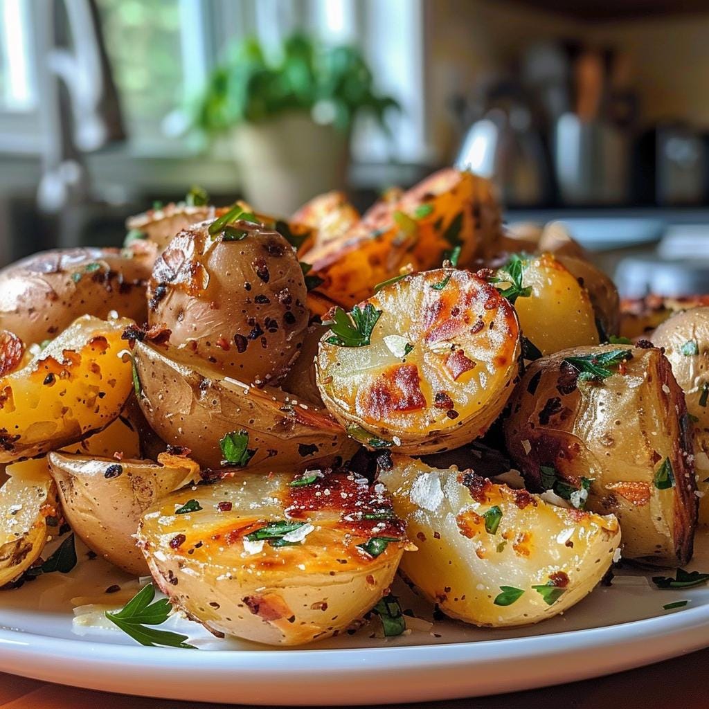 Crispy Garlic Butter Potatoes Recipe Book | Printable PDF Download ...