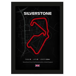 3D Printed Silverstone F1 Circuit Art: United Kingdom Grand Prix - Etsy