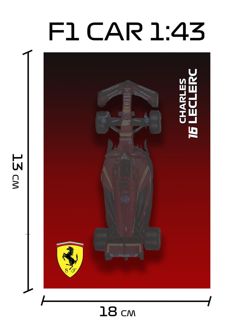Ferrari F1 Charles Leclerc Digital Poster Background | for Model Cars ...