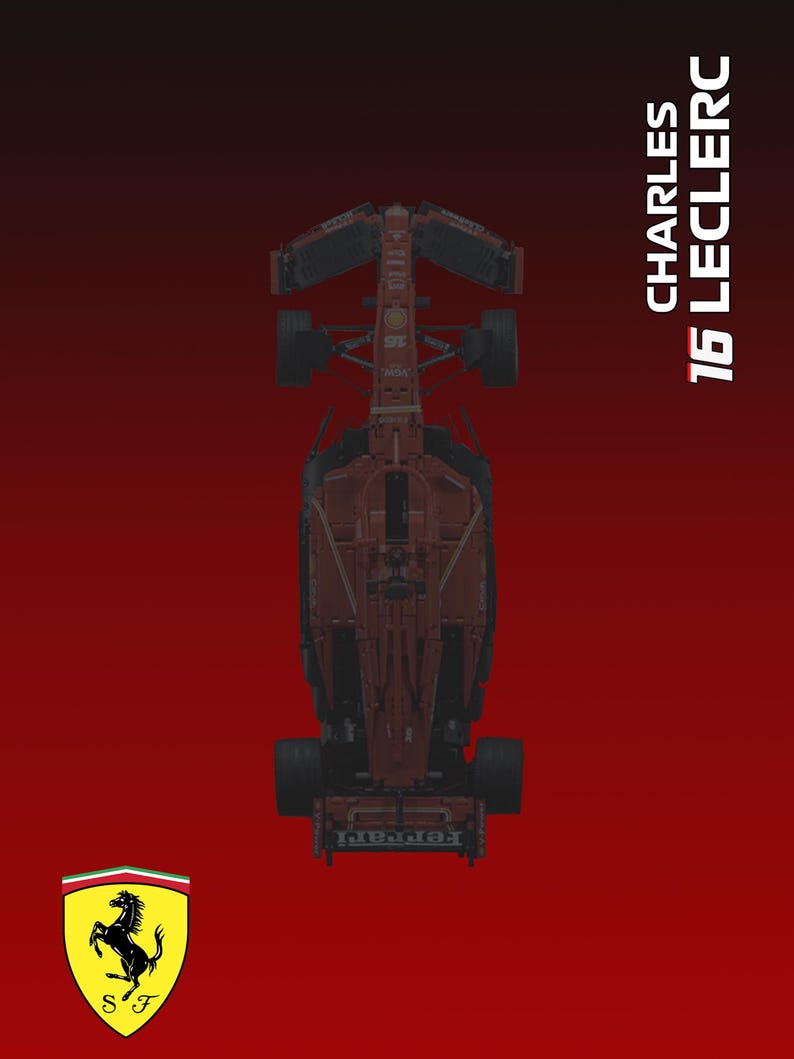 Ferrari F1 Charles Leclerc Digital Poster Background | for Model Cars ...