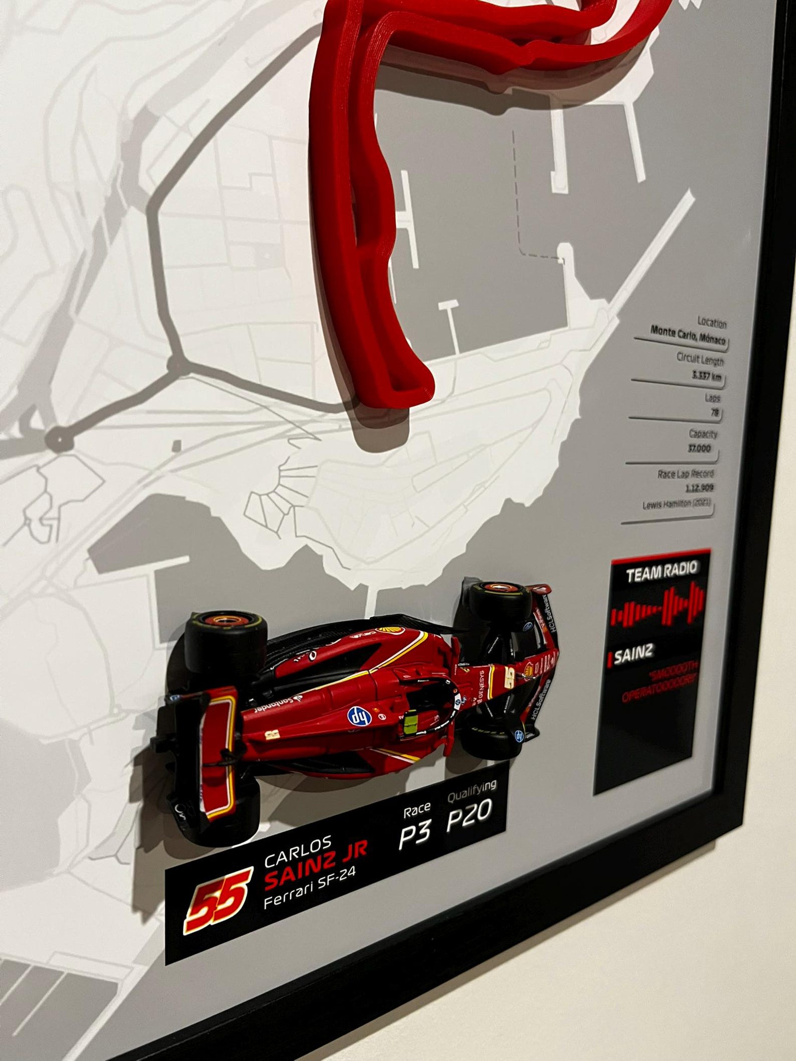 Custom 3D Poster Formula 1 Track Frame With F1 Car DINA3: Personalized ...