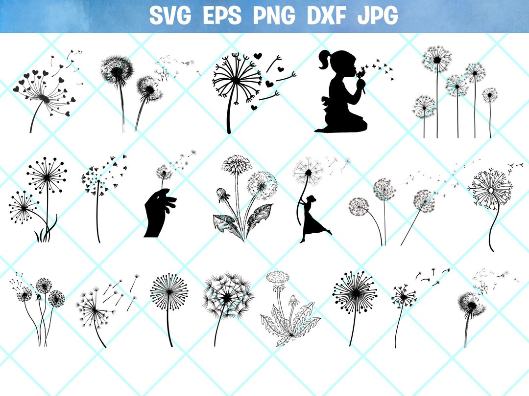 Dandelion Svg Bundle, Dandelion Svg, Cut Files for Cricut, Silhouette ...